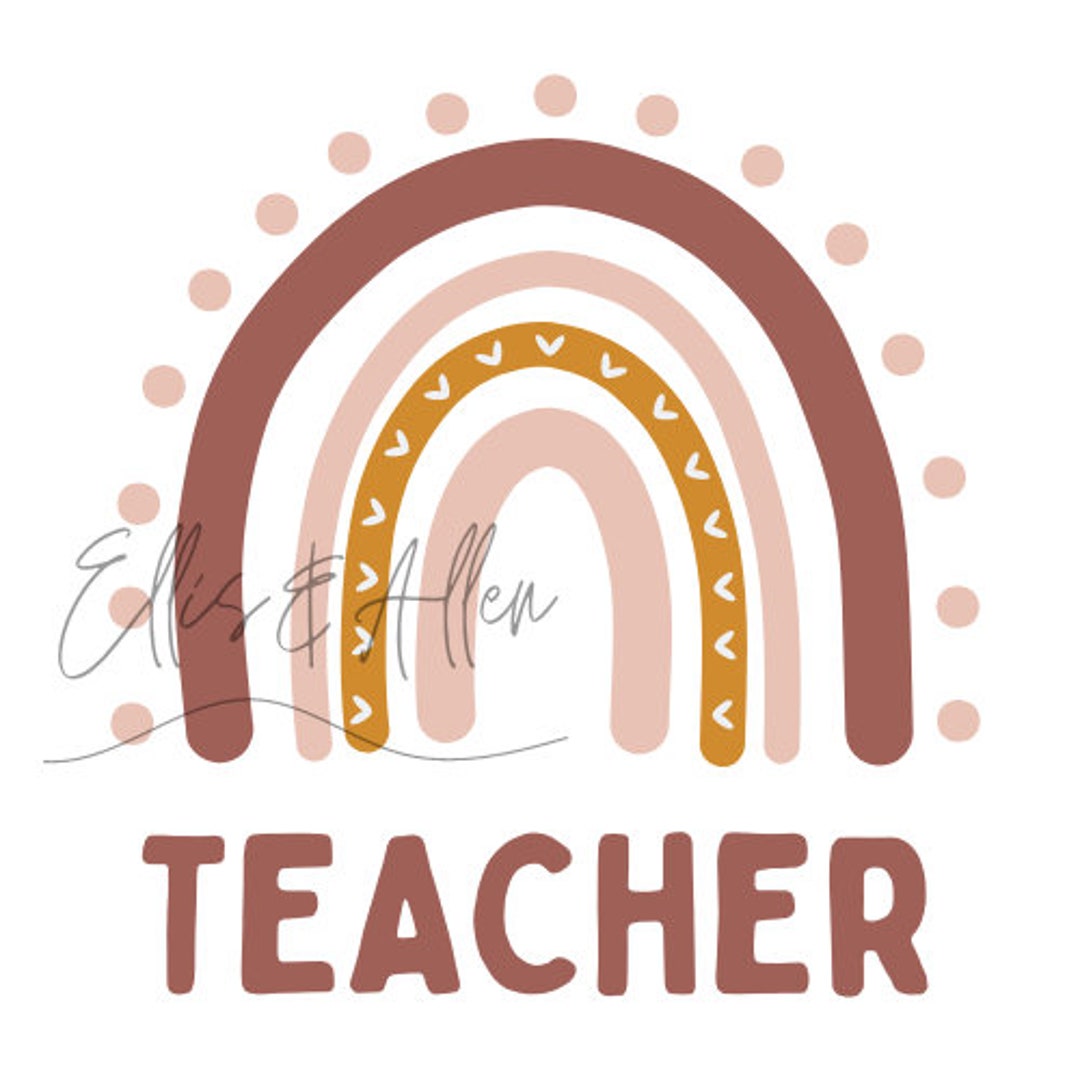 Boho Teacher Rainbow Image Digital Download - Etsy