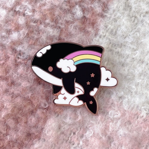 Orca Killer Whale Enamel Pin 2 1/4 - Etsy