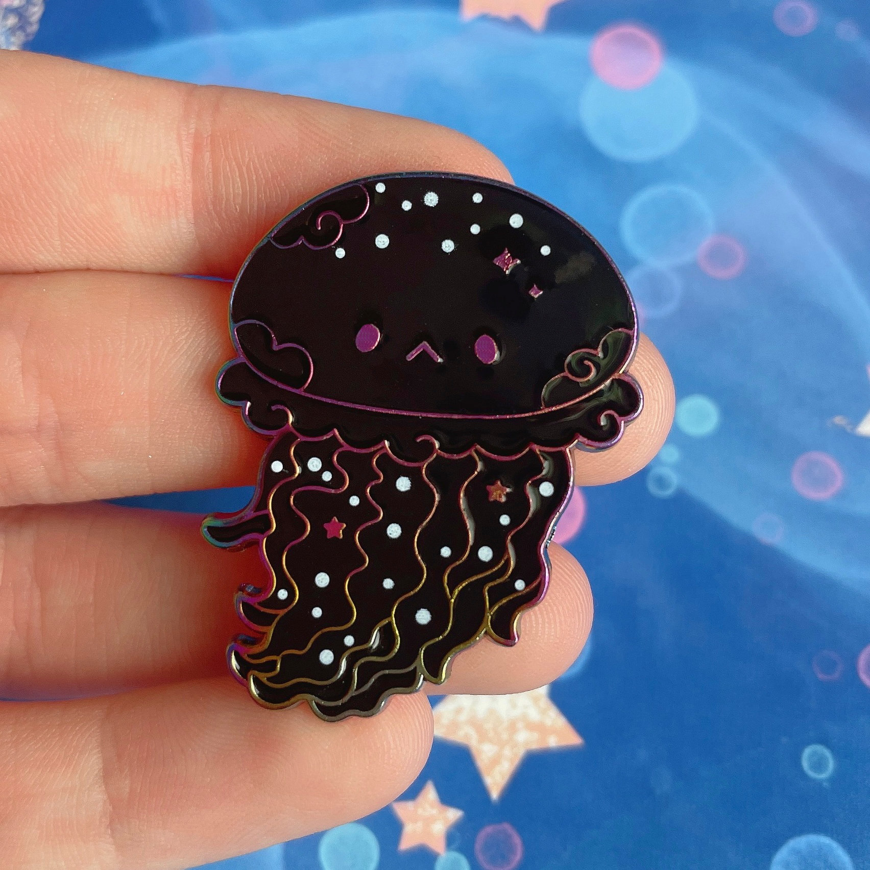 Rainbow Plated Jellyfish Enamel Pin | Etsy