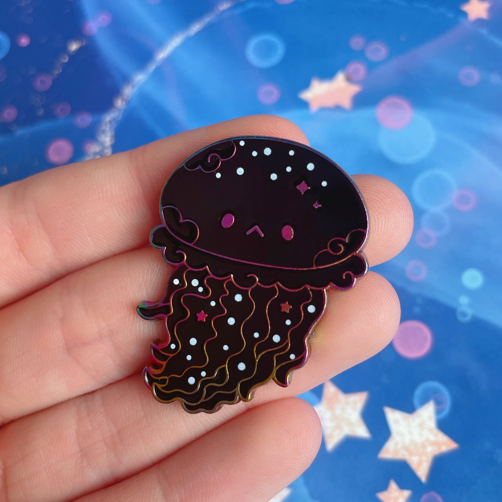 Rainbow Plated Jellyfish Enamel Pin - Etsy