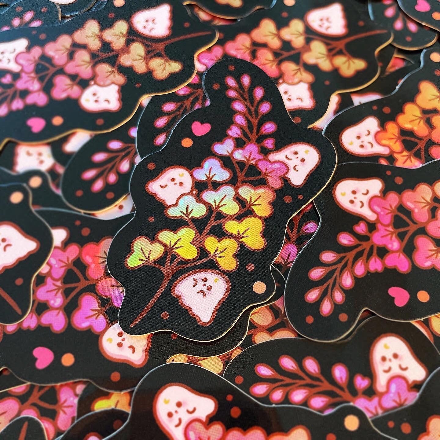 Holographic Vinyl Sticker | Ghost Branch, Halloween, Journaling, Bujo ...