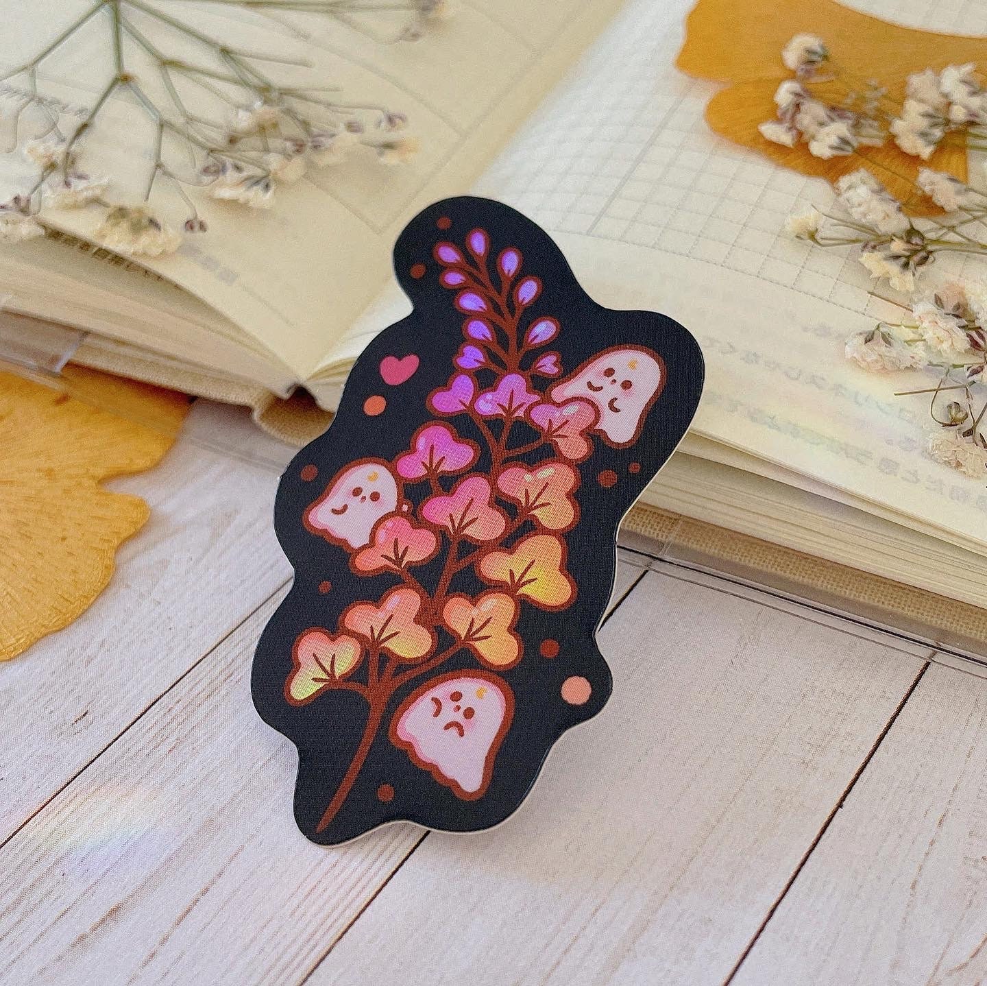 Holographic Vinyl Sticker | Ghost Branch, Halloween, Journaling, Bujo ...