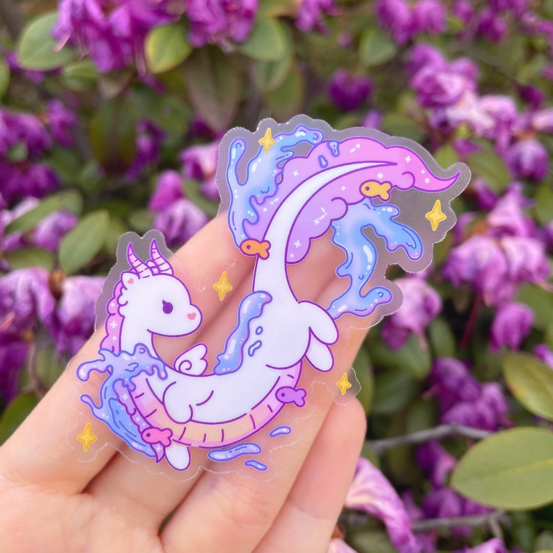 Clear Vinyl Sticker | Water Dragon, Waterproof, Vinyl, Journaling ...