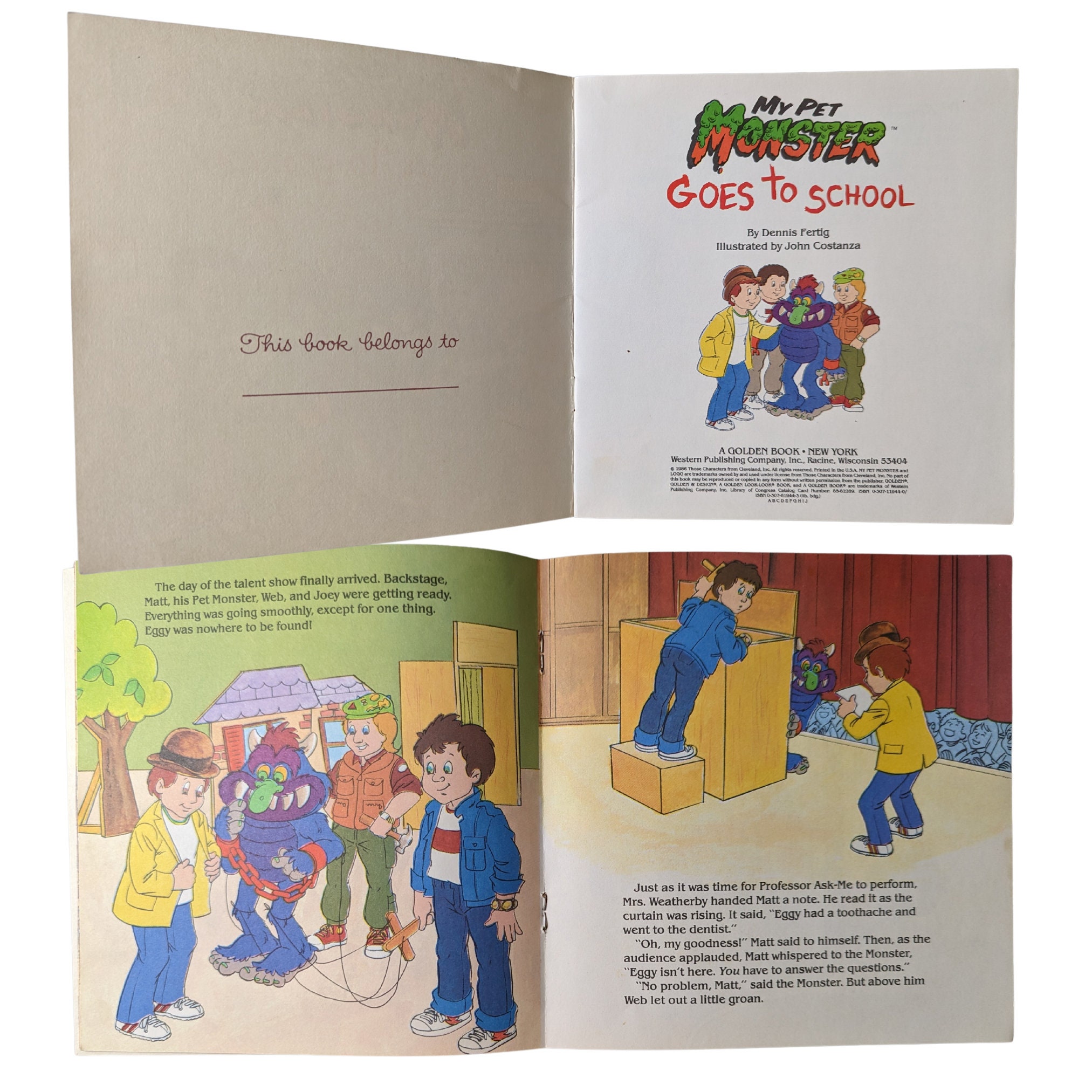 My Pet Monster Storybook 2-pack 1980's Golden Look-look - Etsy