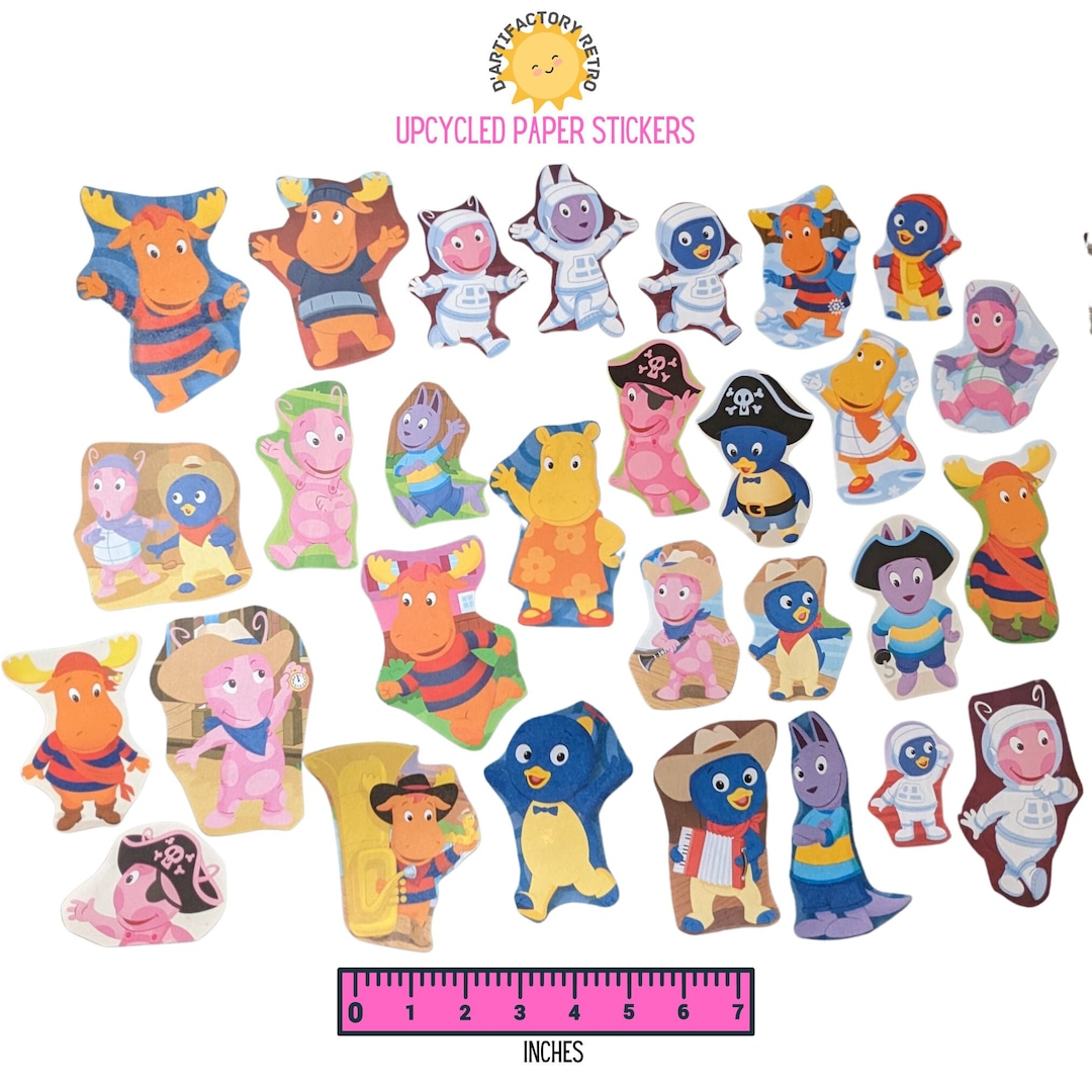 8-pack Y2K Backyardigans Upcycled Book Page Stickers OOAK - Etsy
