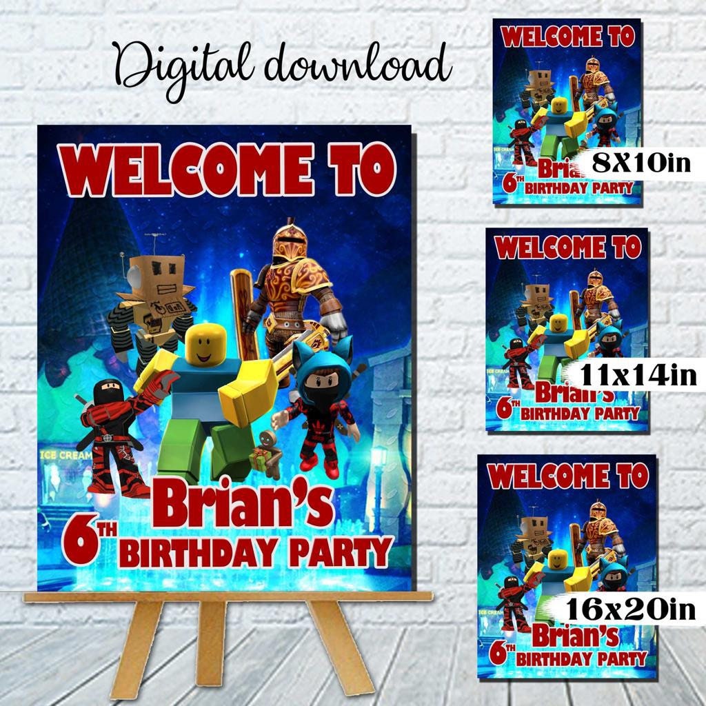 Roblox Welcome Sign Digital Download YOU PRINT | Etsy