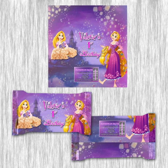 Party Favors Rapunzel Rice Krispies Labels Digital or Printed Party ...