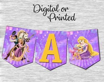 Happy Birthday Rapunzel Banner - Etsy