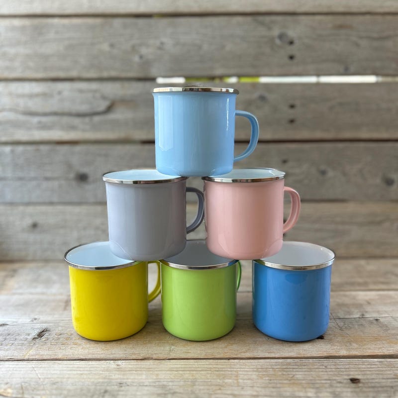 Enamel Coated Camping Mug - Etsy