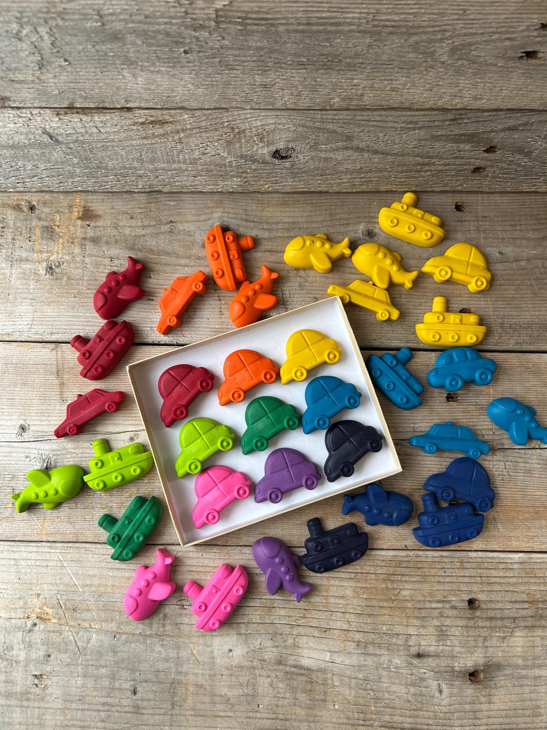 Handmade Car Shaped Crayons | Kids Party Favors | Rainbow Toy Cars - Etsy