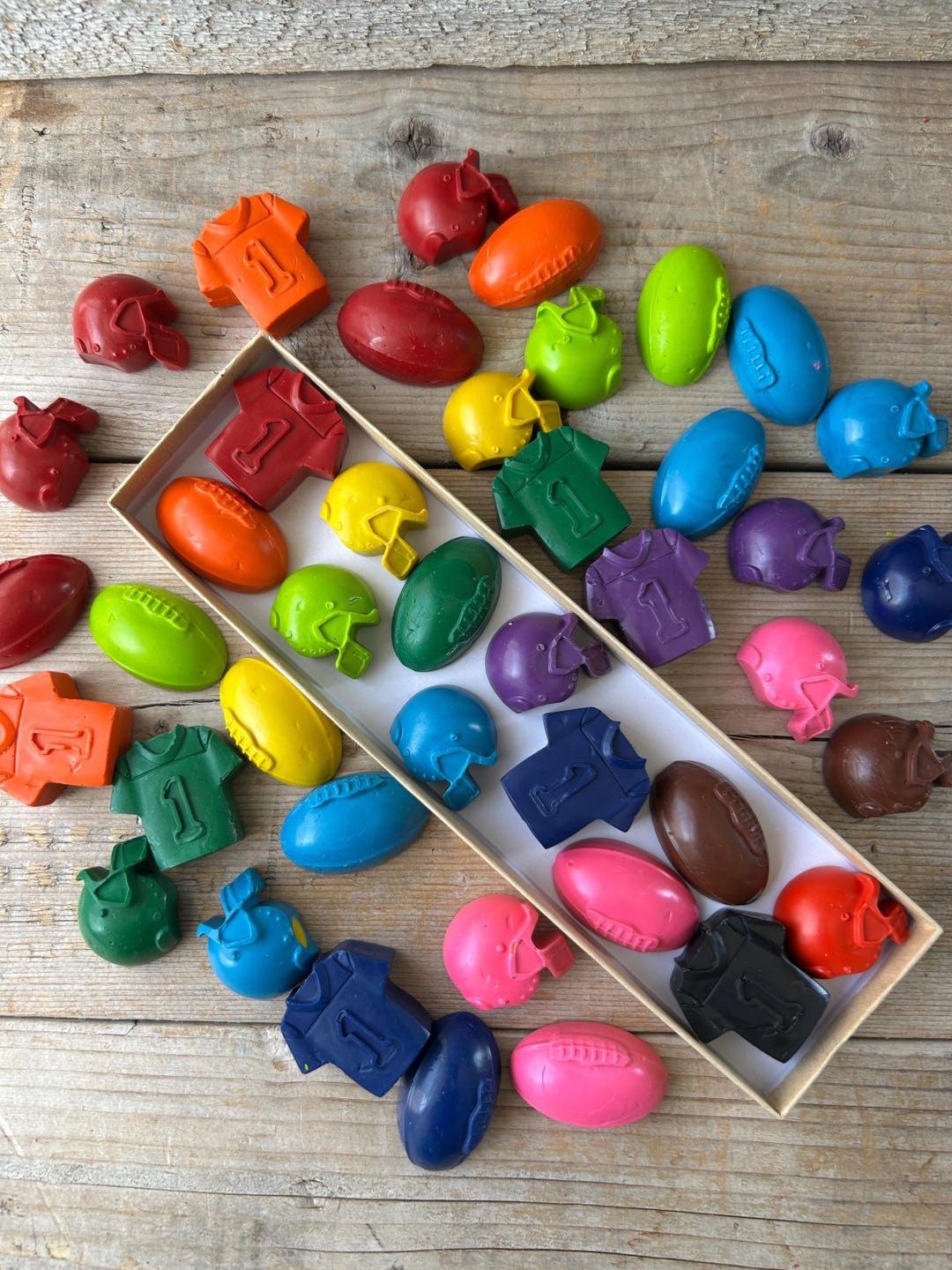Set of 12 Football Crayons - Etsy