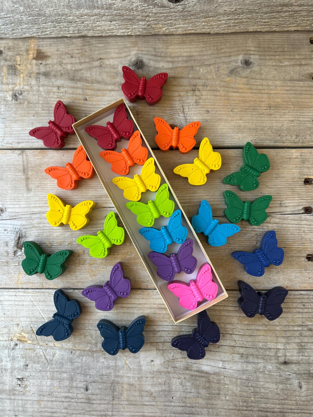 Handmade Butterfly Crayons | Rainbow Colors, Party Favors - Etsy