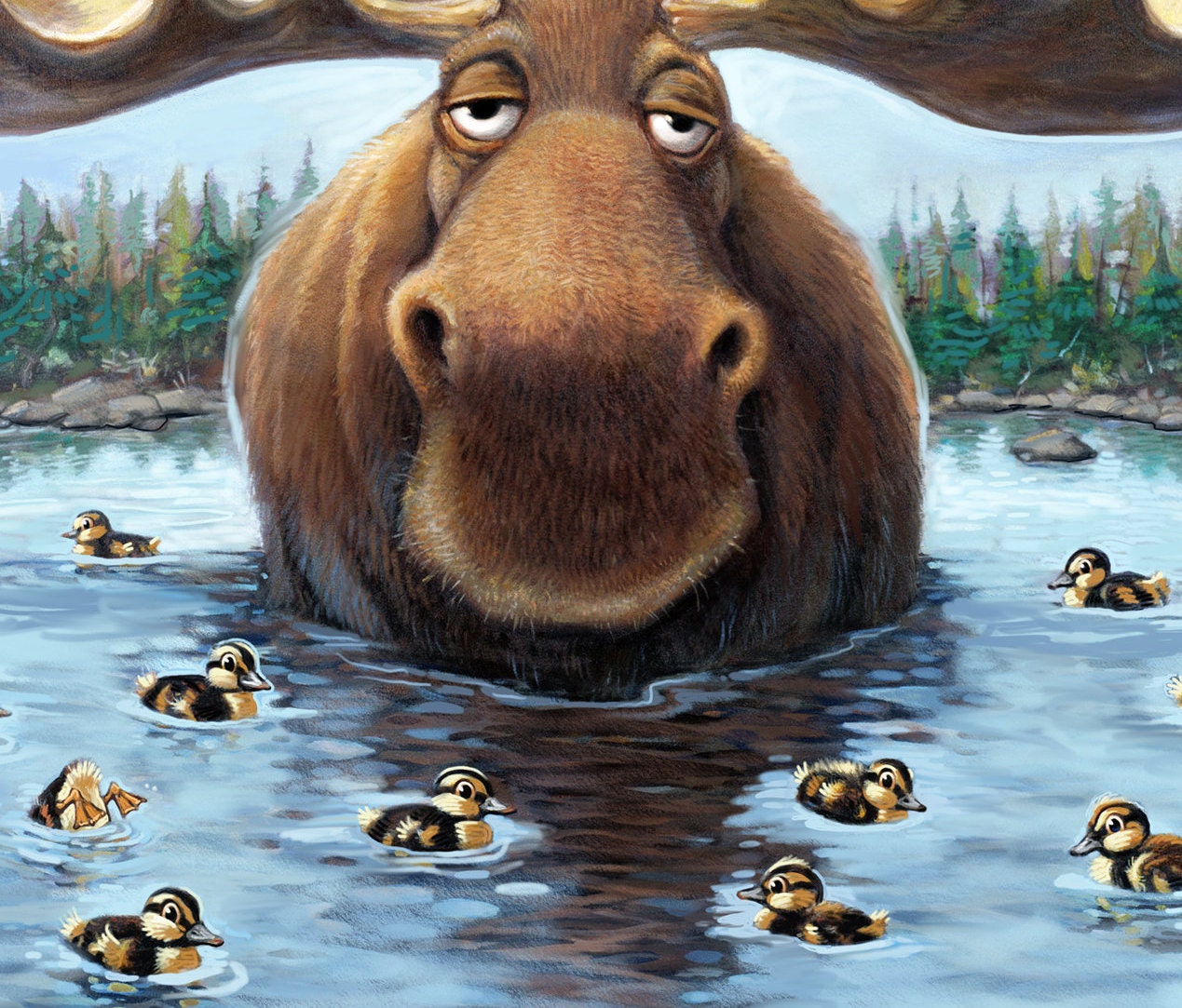 Moose Coffee Mug Funny Cute Graphic Wildlife Art Camper Gift | Etsy