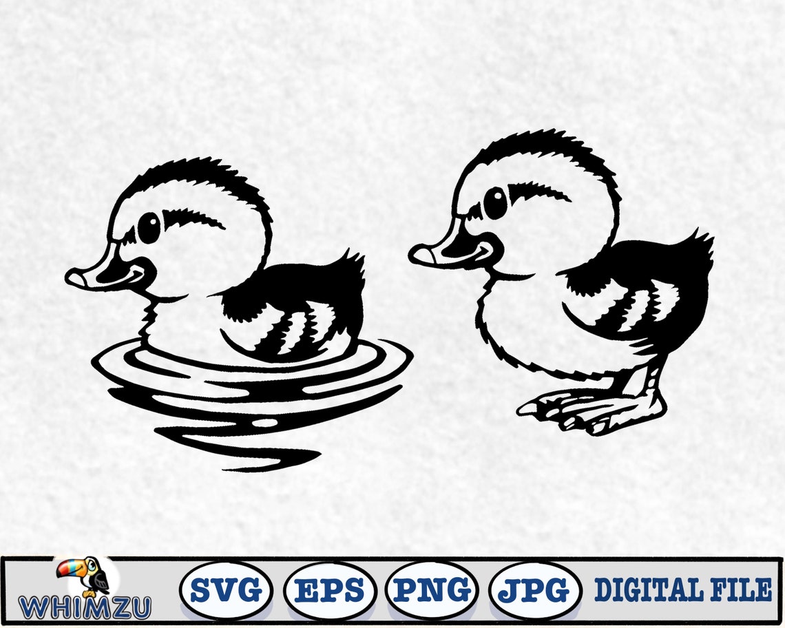 Ducklings Svg Duck Cricut File Silhouette Cute Woodland Animal | Etsy