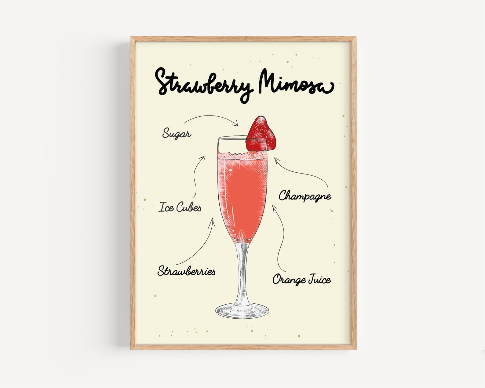 Bar Cart Wall Art Set of 6 Retro Cocktail Posters for Your - Etsy