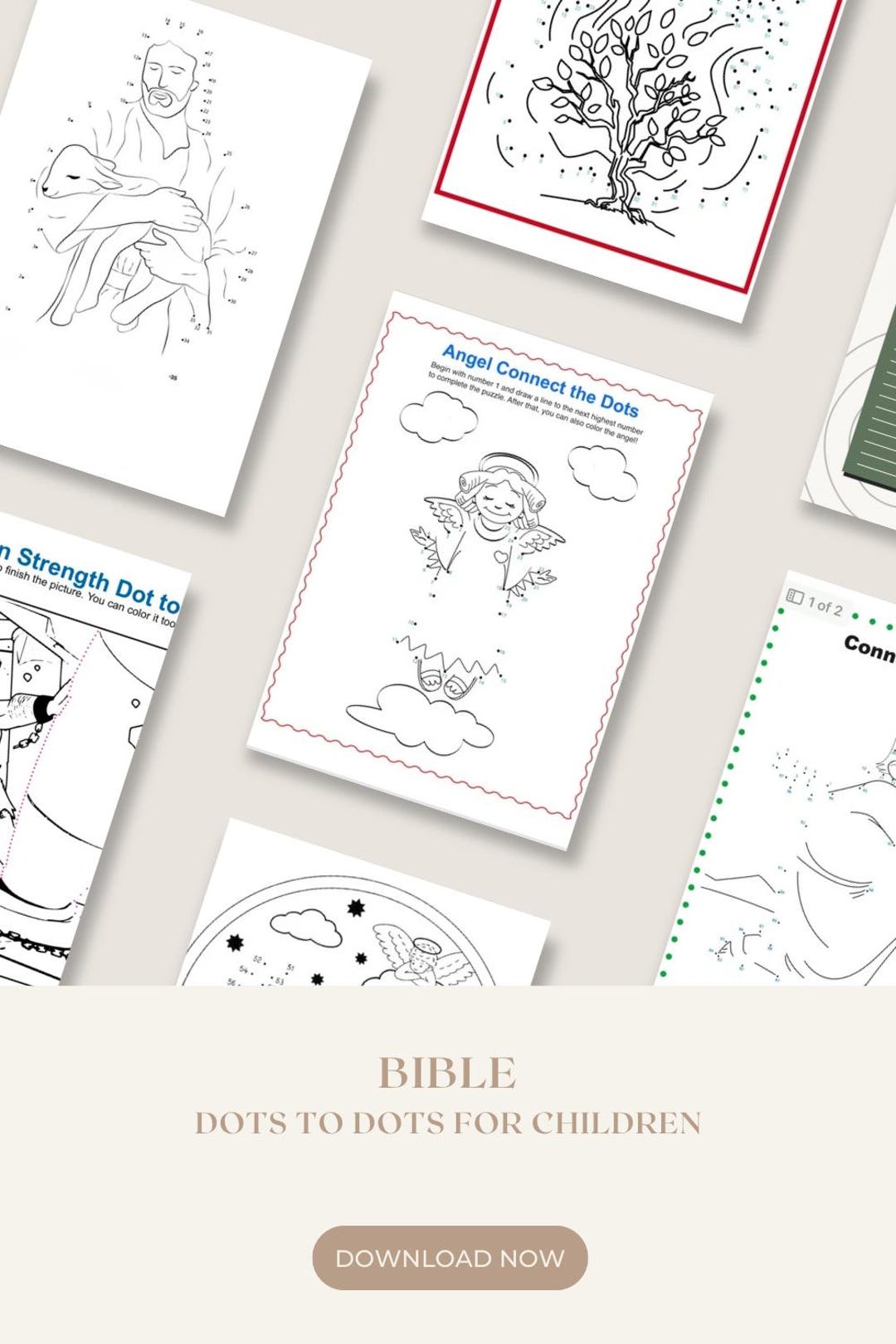 Christian Kids Dot to Dot Printable - Etsy