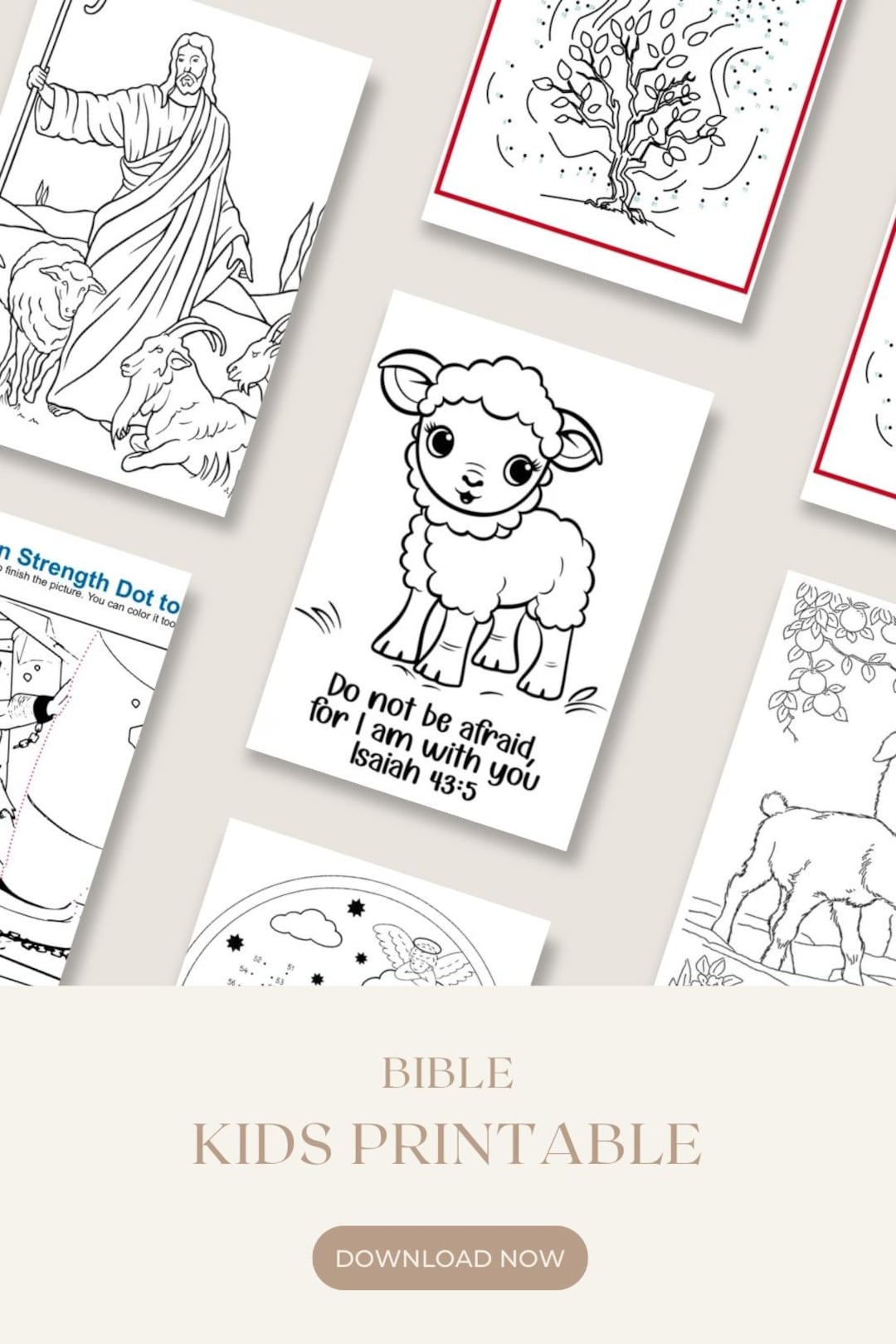 Bible Kids Coloring Activities Printable - Etsy
