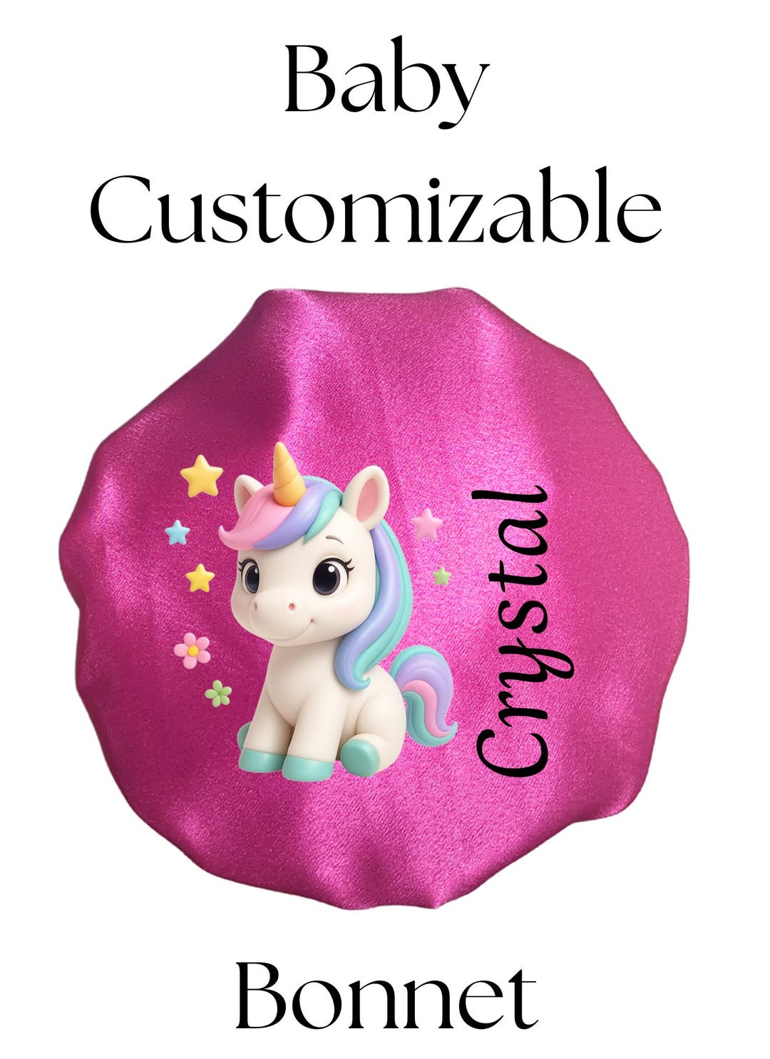 Custom Name Satin Baby Bonnet: Character Sleep Cap - Etsy