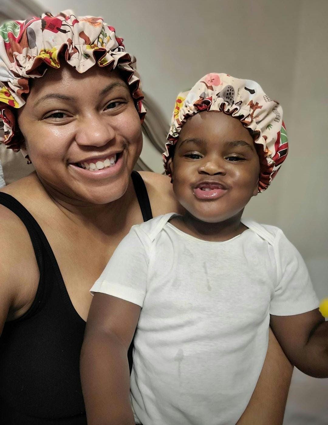 Mommy & Me Satin-lined Bonnet: Matching Hair Bonnets - Etsy