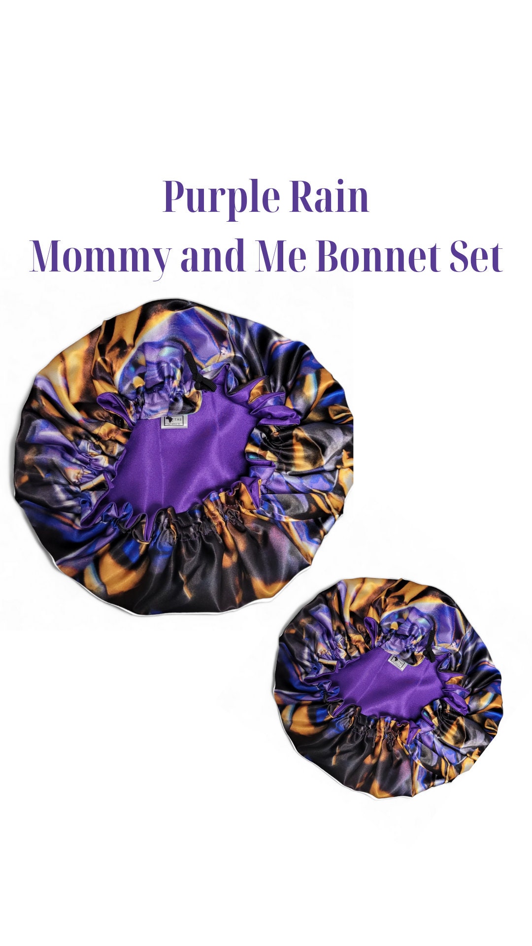 Purple Rain, Mommy and Me Bonnet Set, Baby Bonnet, Adult Bonnet ...