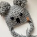 Crochet Hat Pattern, Crochet Koala Hat Pattern/ Crochet Animal Hat ...