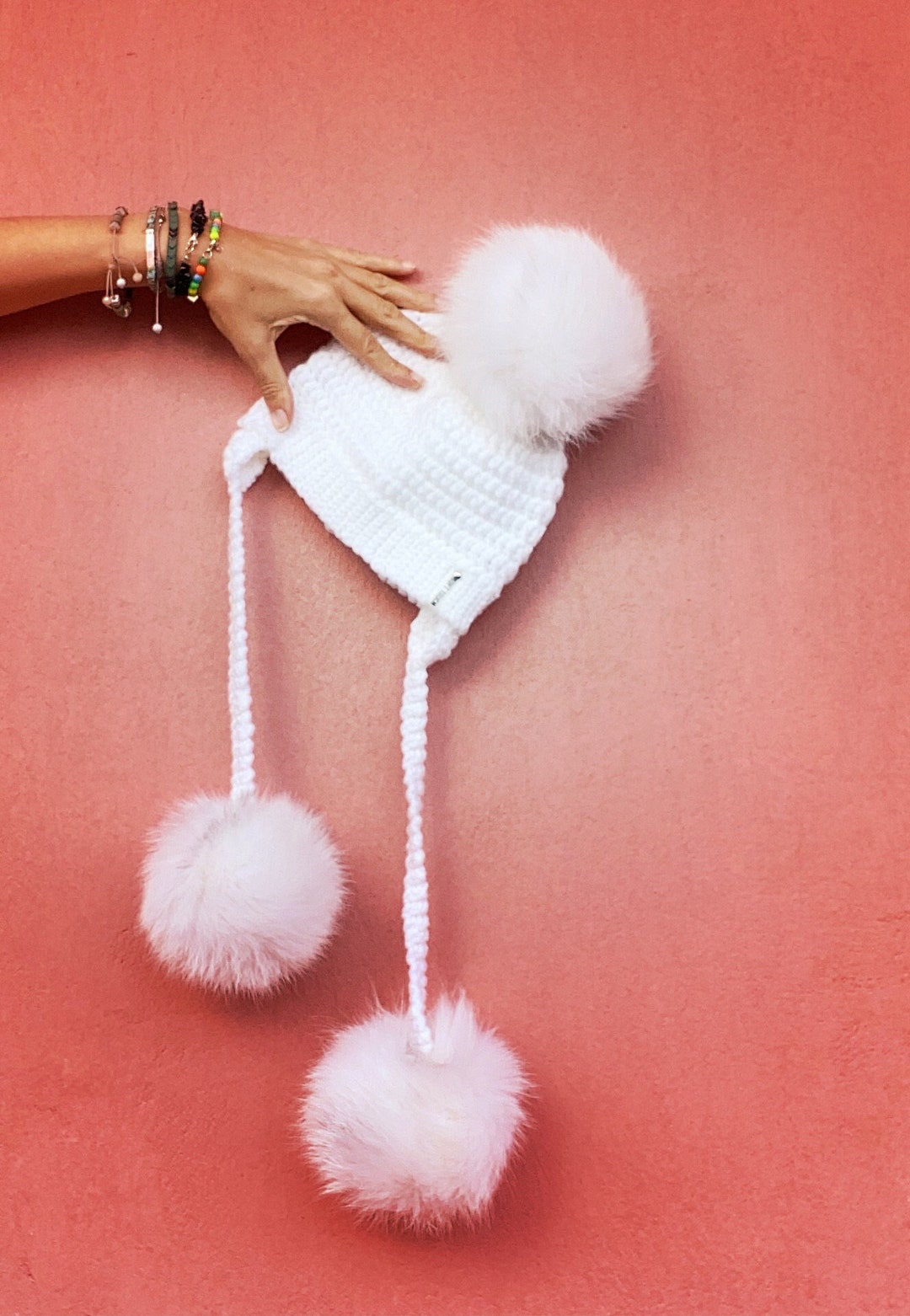 Crochet Pattern/ Crochet Hat Pattern/ Pompon Hat/ Crochet Hat for Girls ...