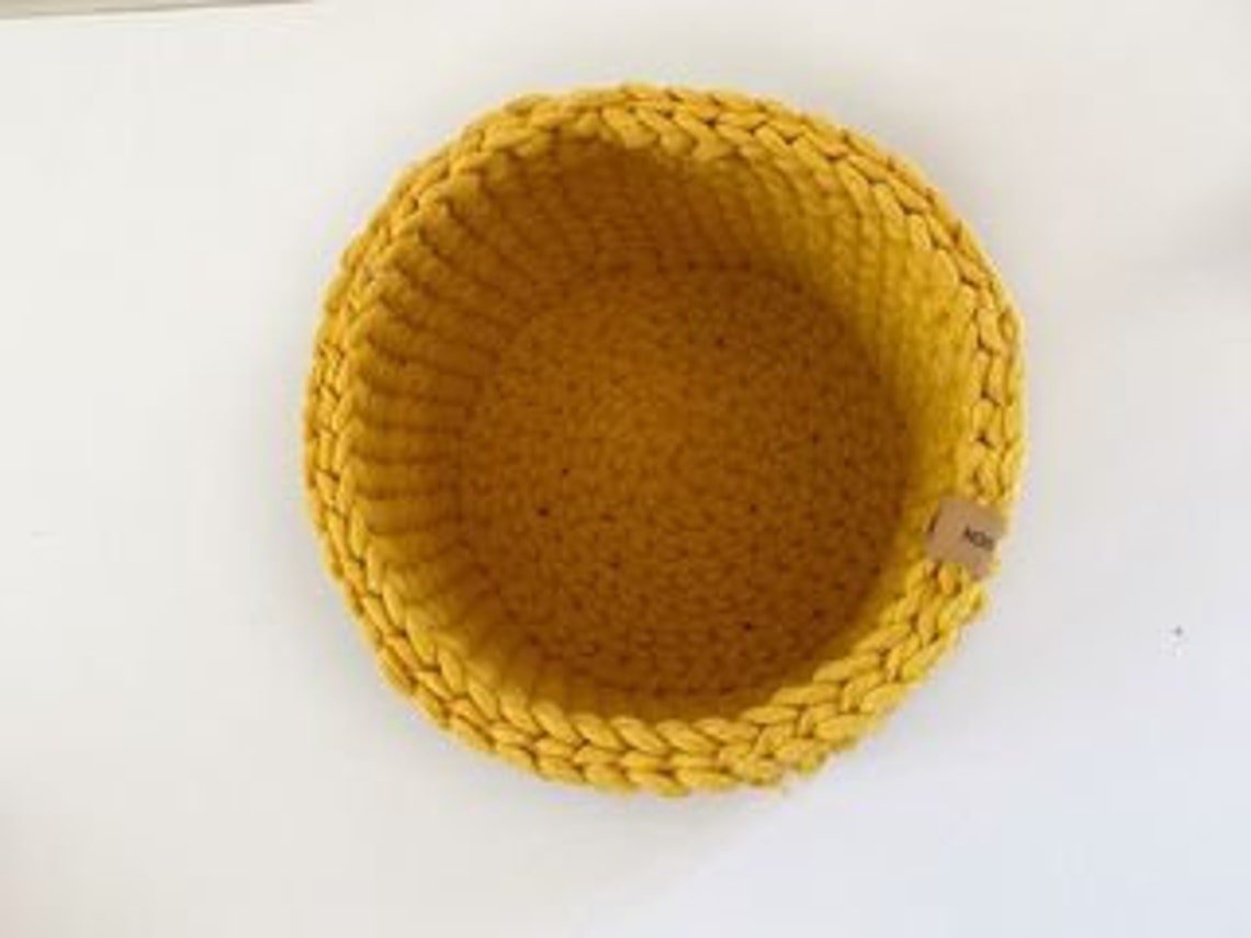 Boho Round Basket Crochet Basket Pattern Video Tutorial Pdf - Etsy