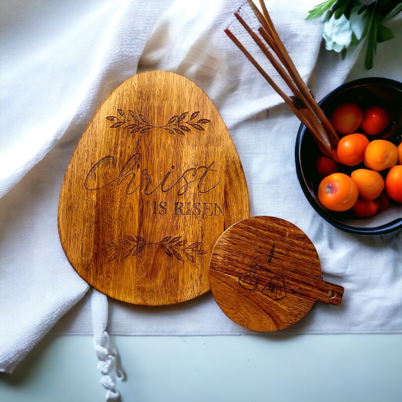 Easter Serving Tray Duo Kulich and Cheese Paskha Serving Trays Large ...