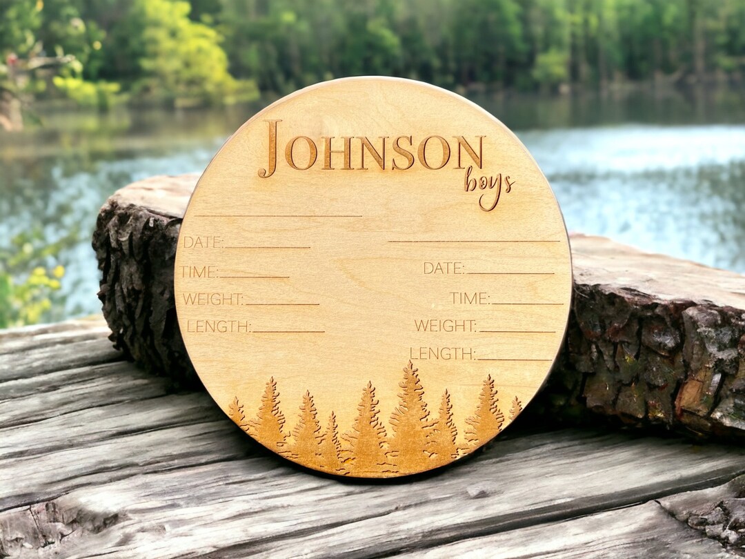 Custom Twins Announcement • Baby Birth Statistics • Hospital Sign ...