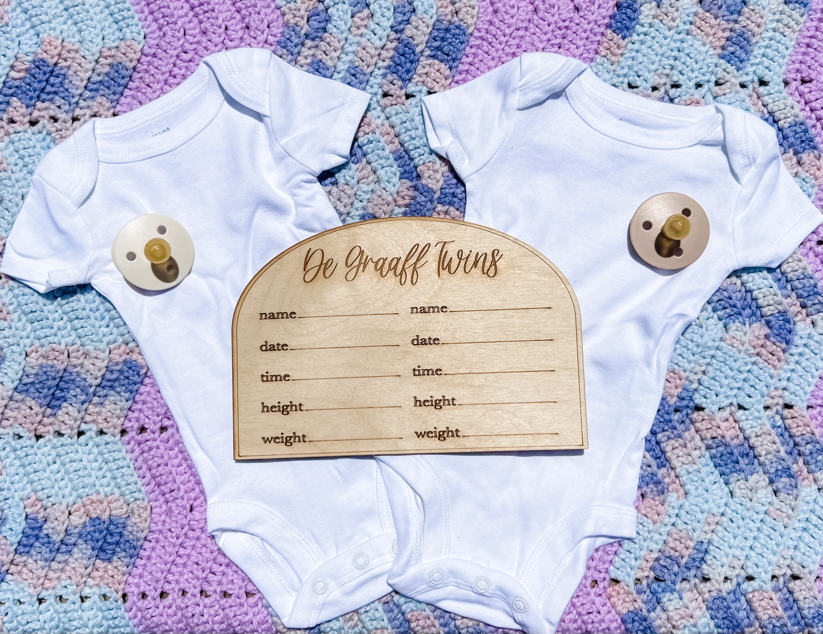 Custom Twins Announcement Baby Birth Statistics Hospital Sign Custom ...