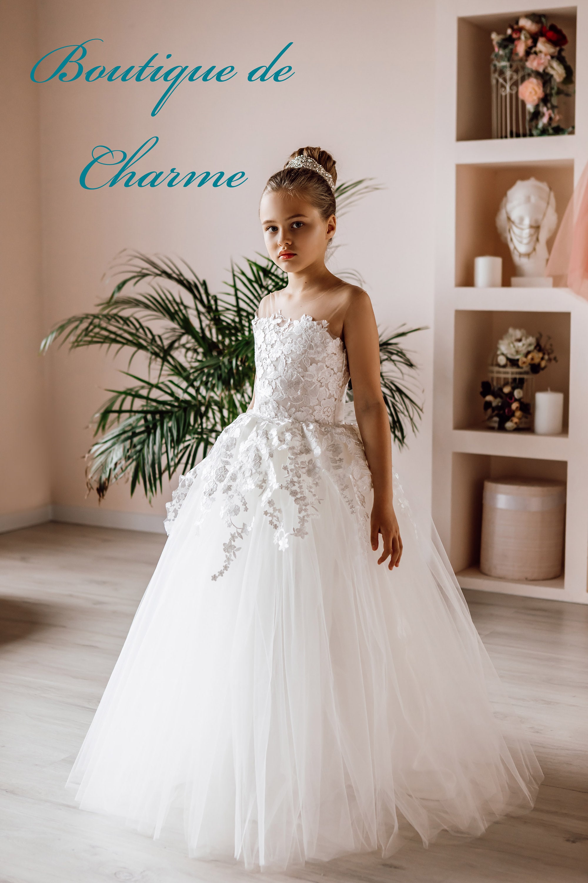 Beach Flower Girl Dress, Tutu Dress, Sleeveless Flower Girl Dress ...