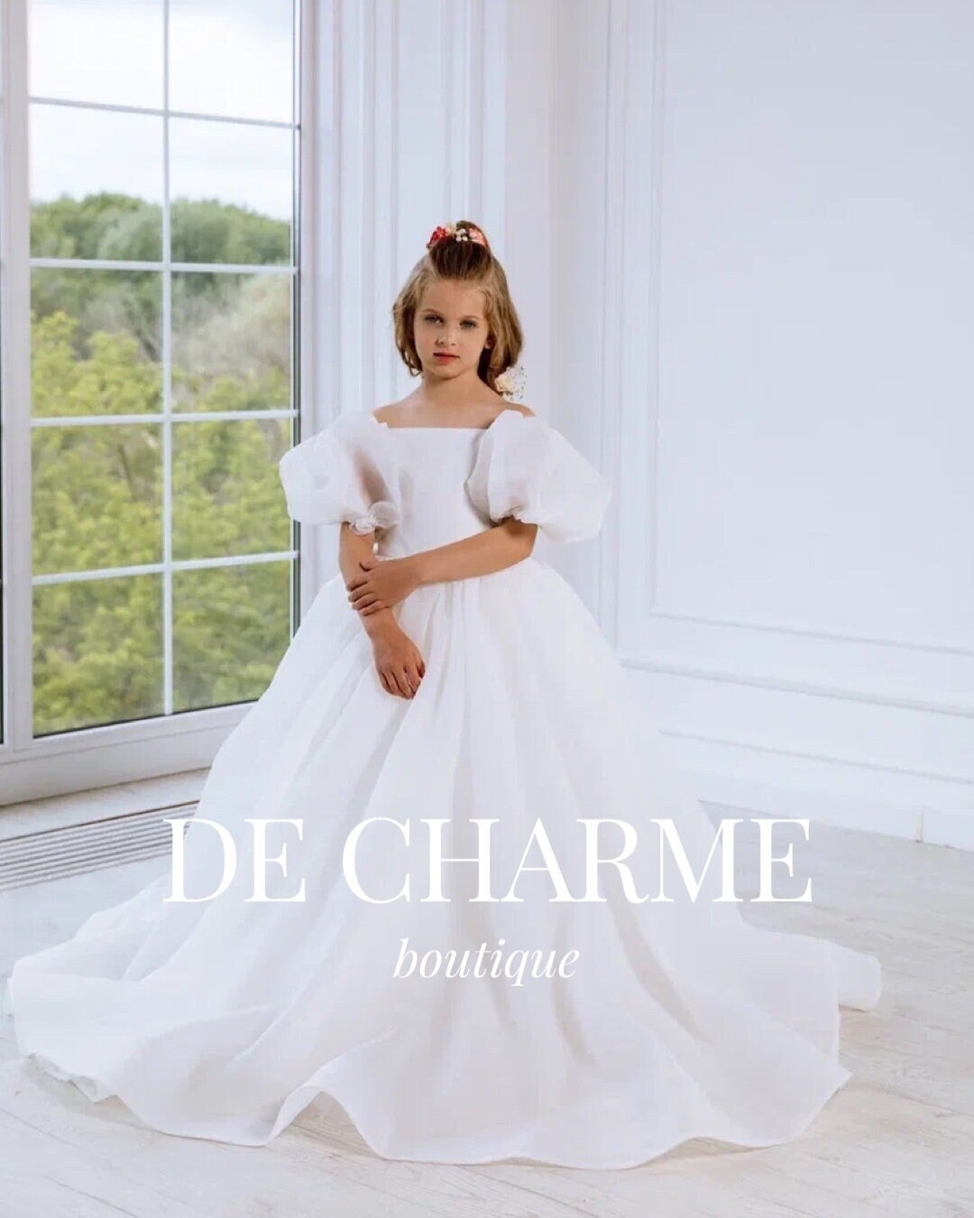 Princess Flower Girl Dress,girl Wedding Dress,ivory Flower Girl Dress ...