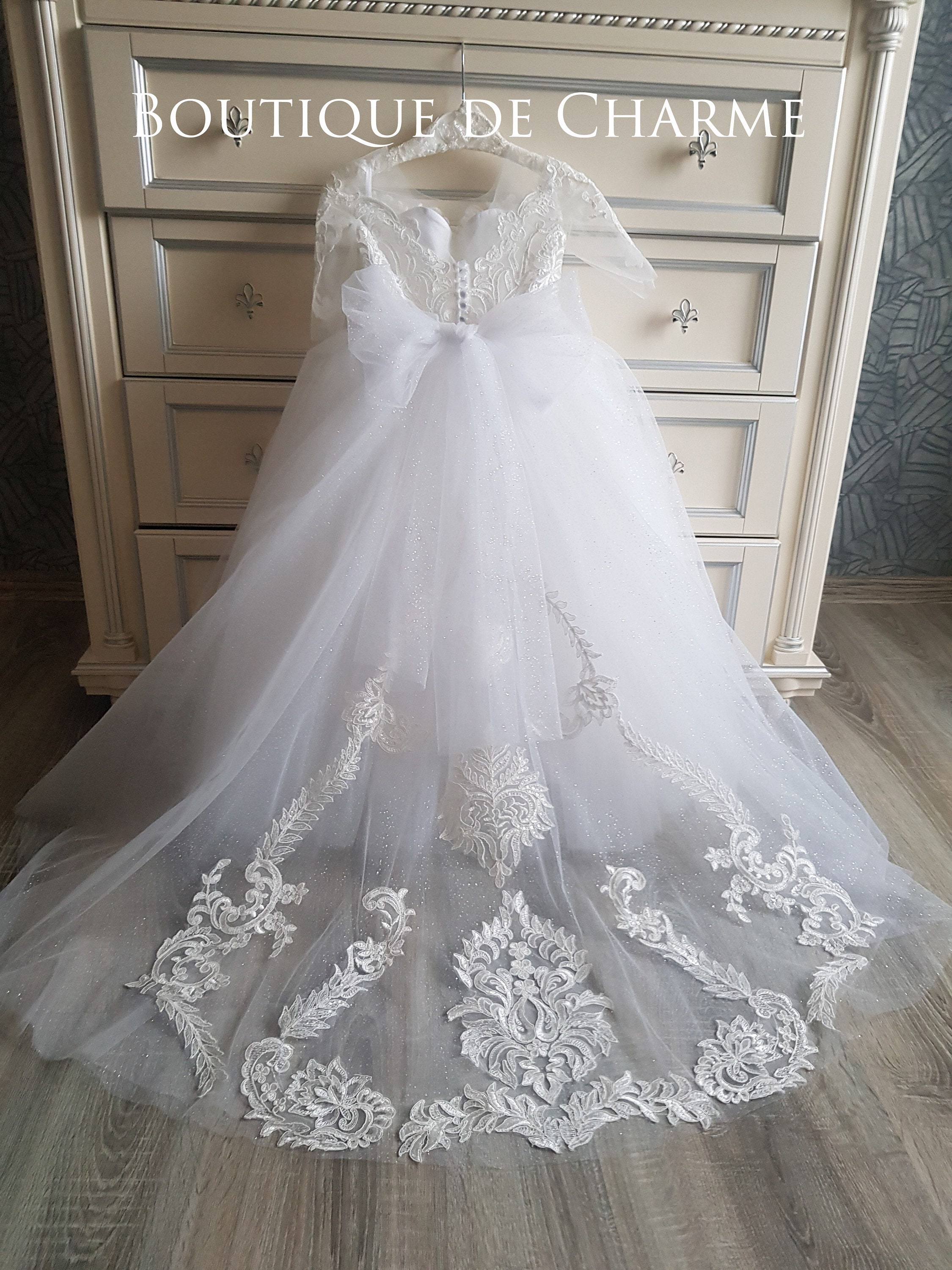 Lace Flower Girl Dressflower Girl Dress Tullesparkle Flower - Etsy