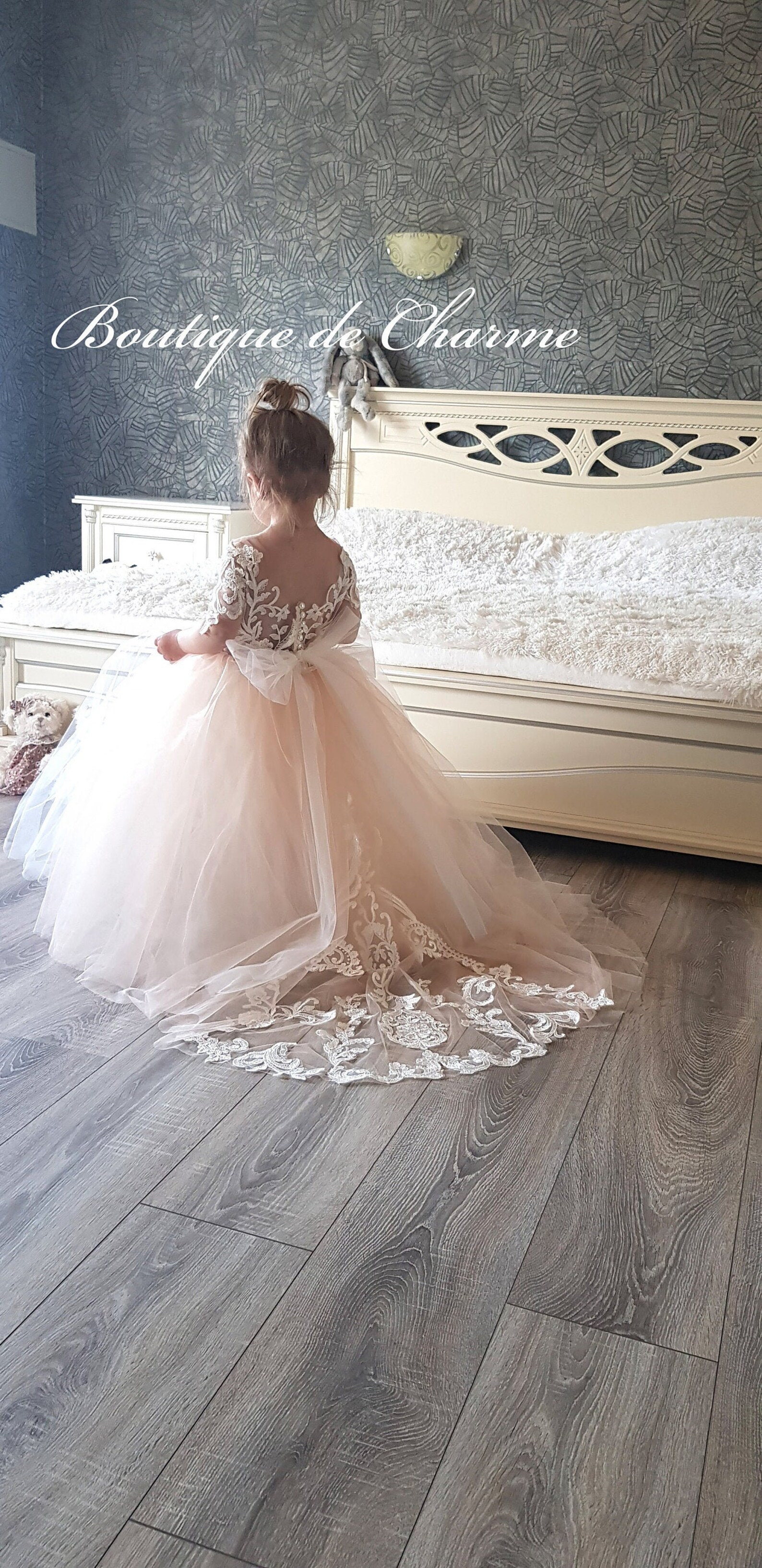 Princess Flower Girl Dress, Tulle Skirt Flower Girl Dress, Lace Flower ...