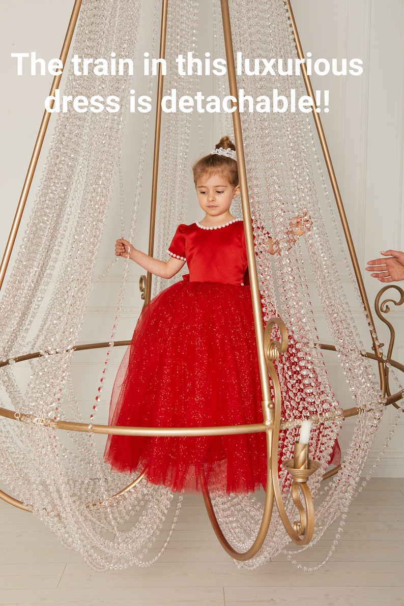 Red Flower Girl Dressgirl Wedding Dressflower Girl Dress - Etsy