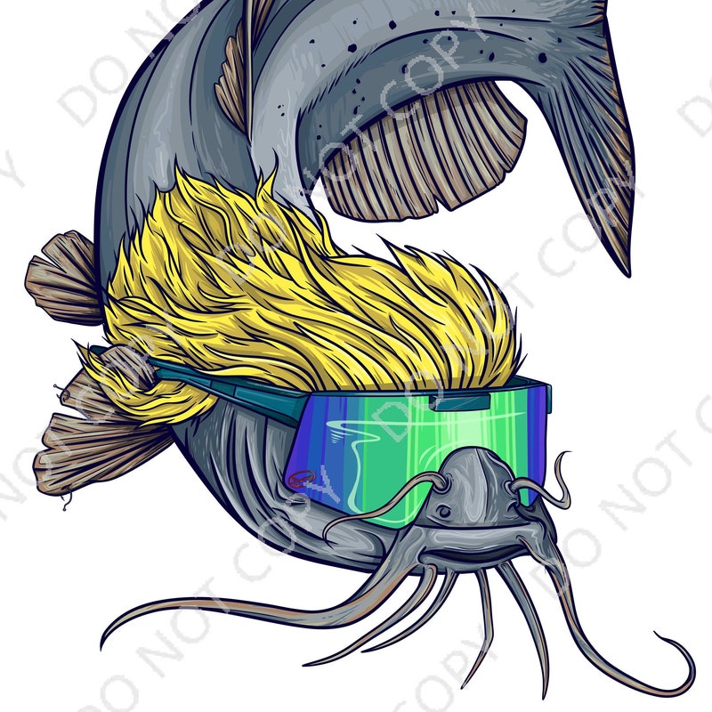 Funny Catfish Sticker - Etsy