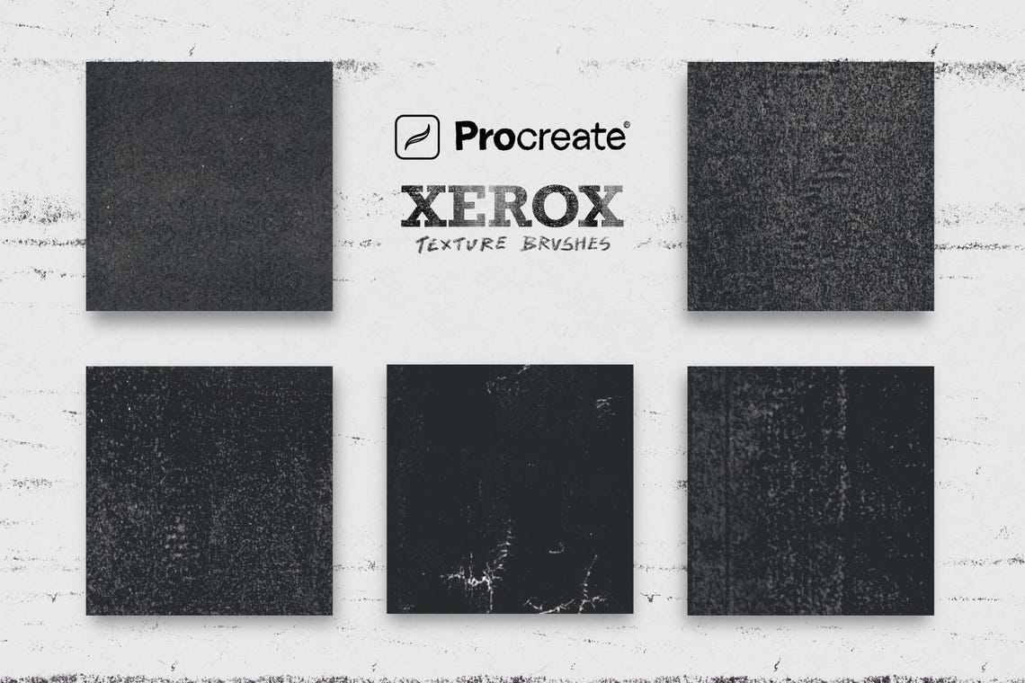 XEROX Photocopy Texture Brushes for Procreate - Gritty Distressed ...
