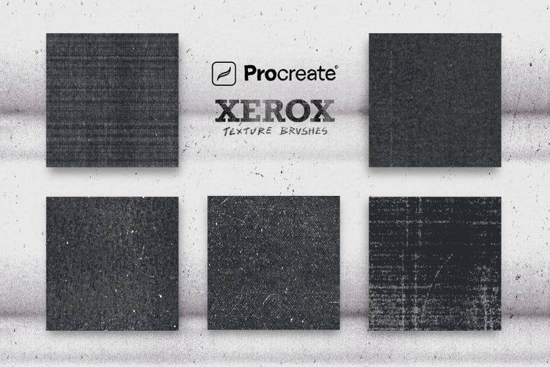 XEROX Photocopy Texture Brushes for Procreate - Gritty Distressed ...