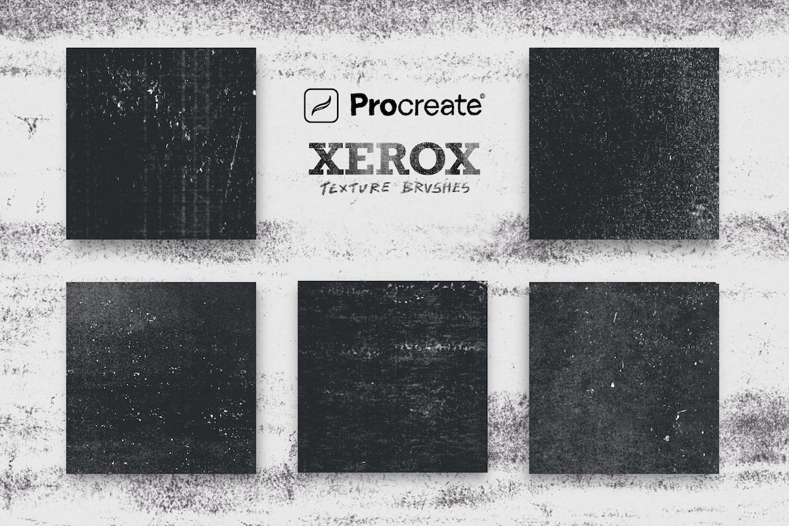 XEROX Photocopy Texture Brushes for Procreate - Gritty Distressed ...