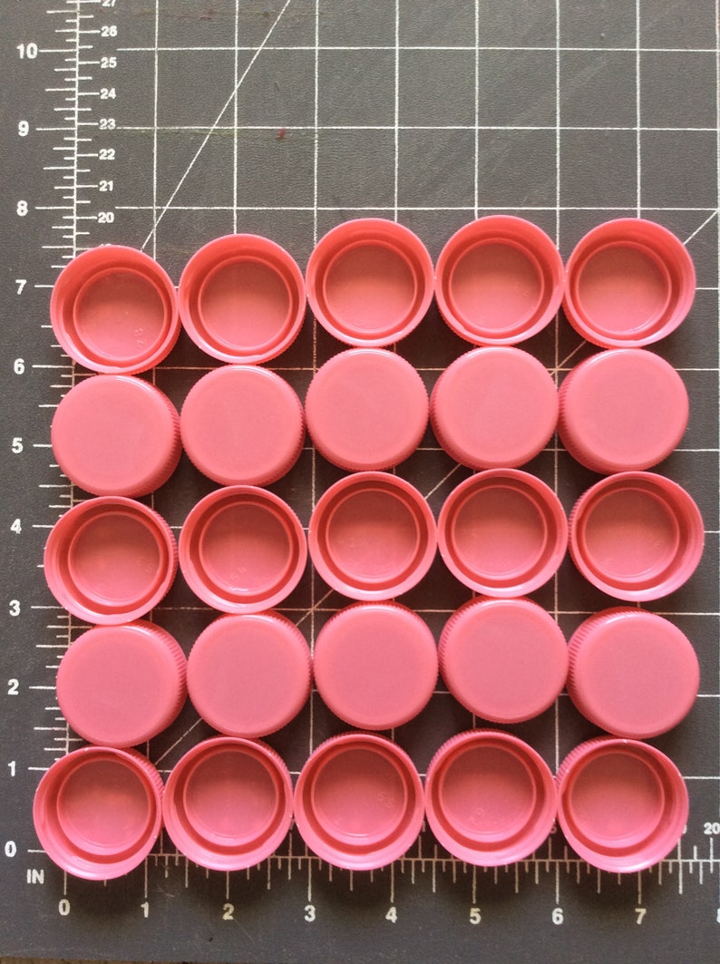 50 Milk Jug Caps - Pink - Etsy