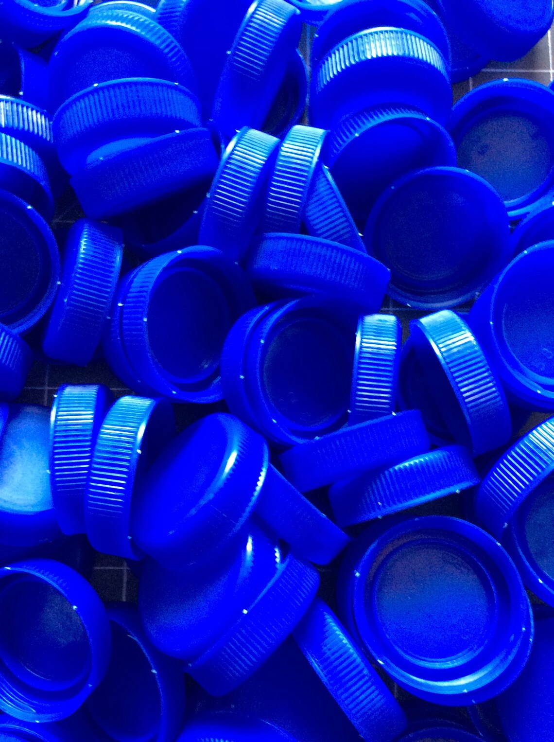 50 Milk Jug Caps - Dark Blue - Etsy