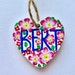 Hand Painted Heart With Name - Etsy