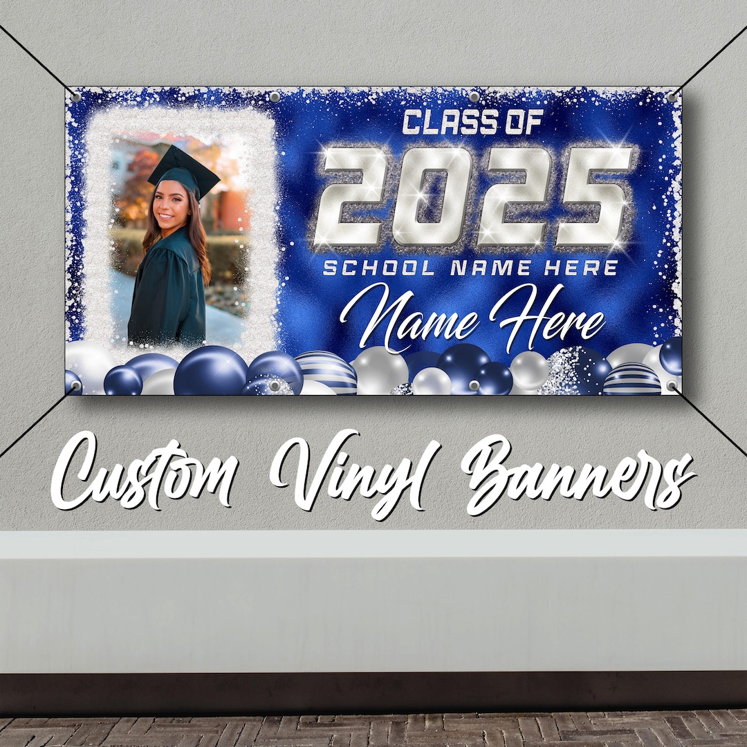 Custom Graduation Banner, Personalized Banner, Class of 2025 Banner ...