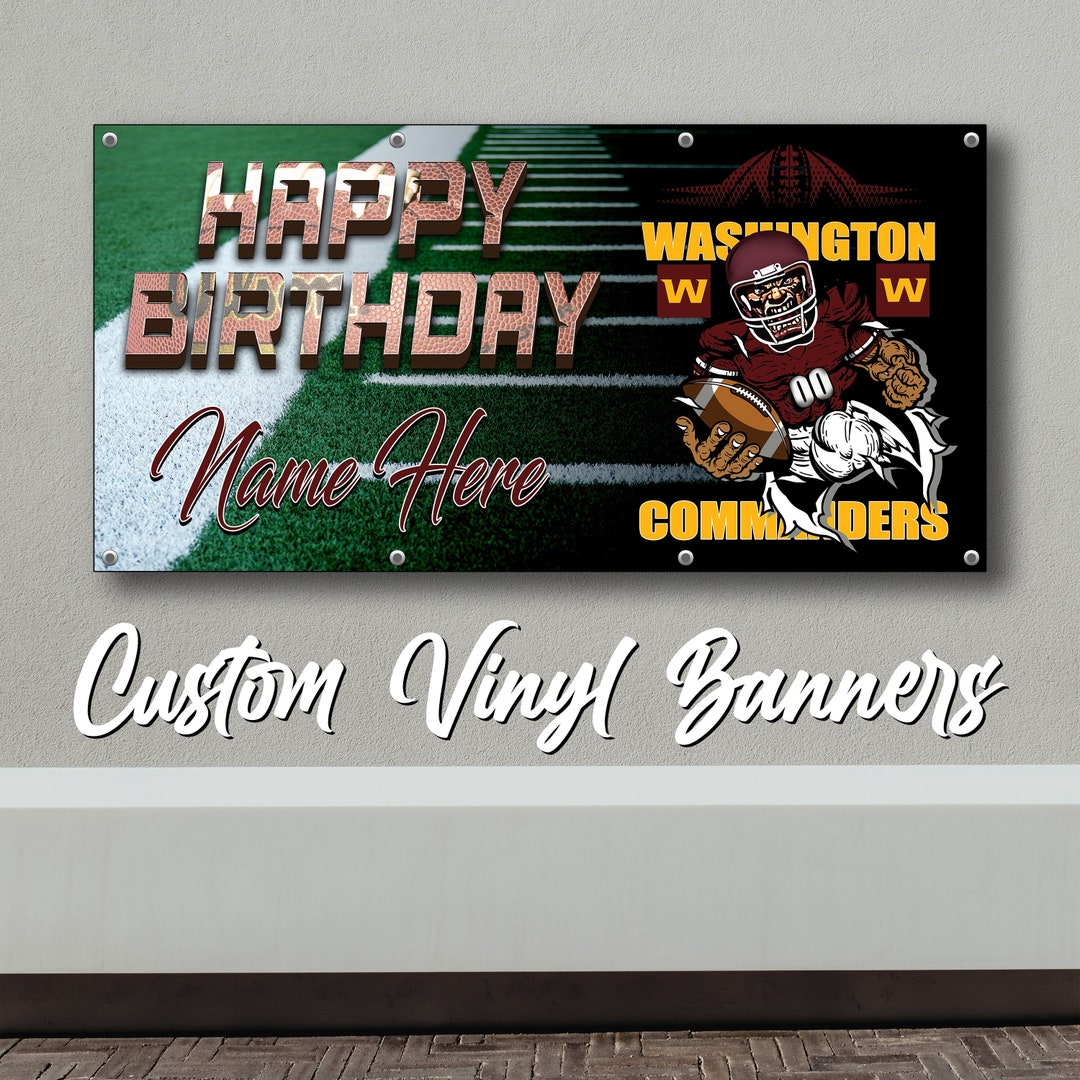 Custom Birthday Banner Personalized Banner Commanders - Etsy