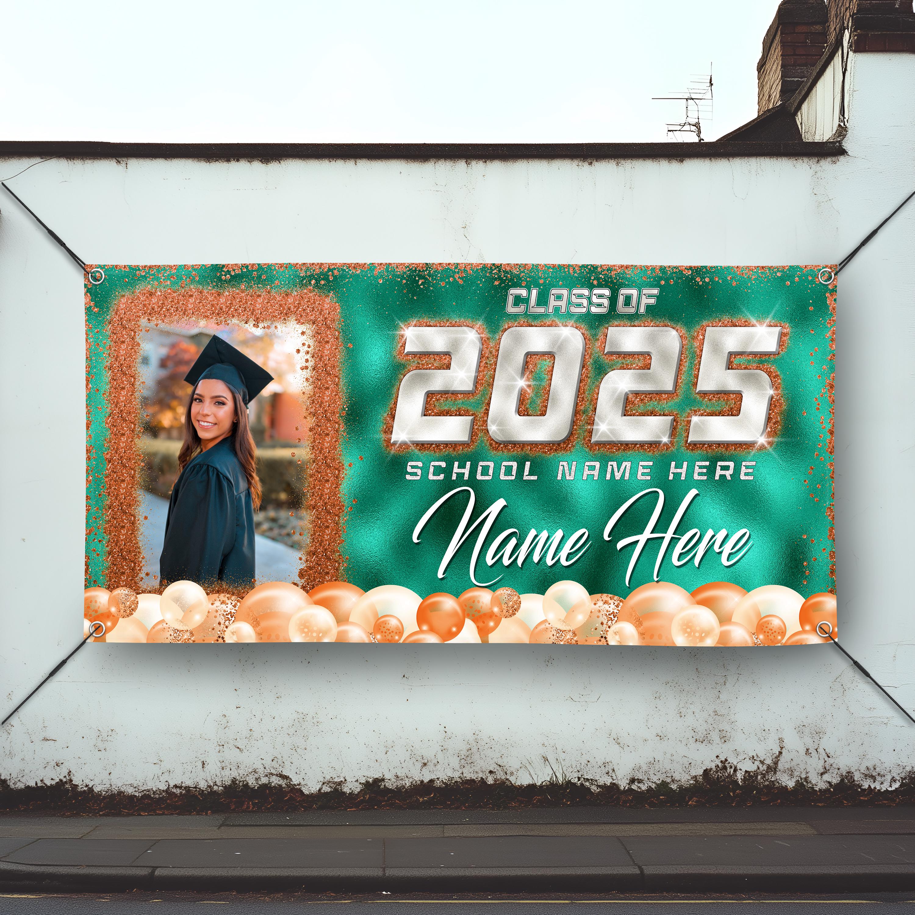 Custom Graduation Banner, Personalized Banner, Class of 2025 Banner ...