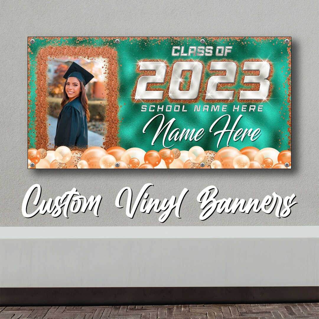 Custom Graduation Banner, Personalized Banner, Class of 2023 Banner ...