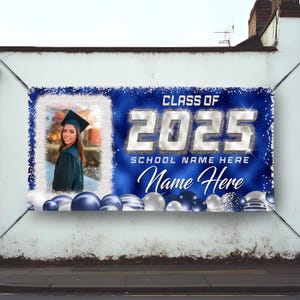 Custom Graduation Banner, Personalized Banner, Class of 2025 Banner ...