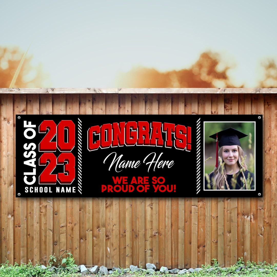 Custom Graduation Banner Personalized Banner Class of 2023 - Etsy