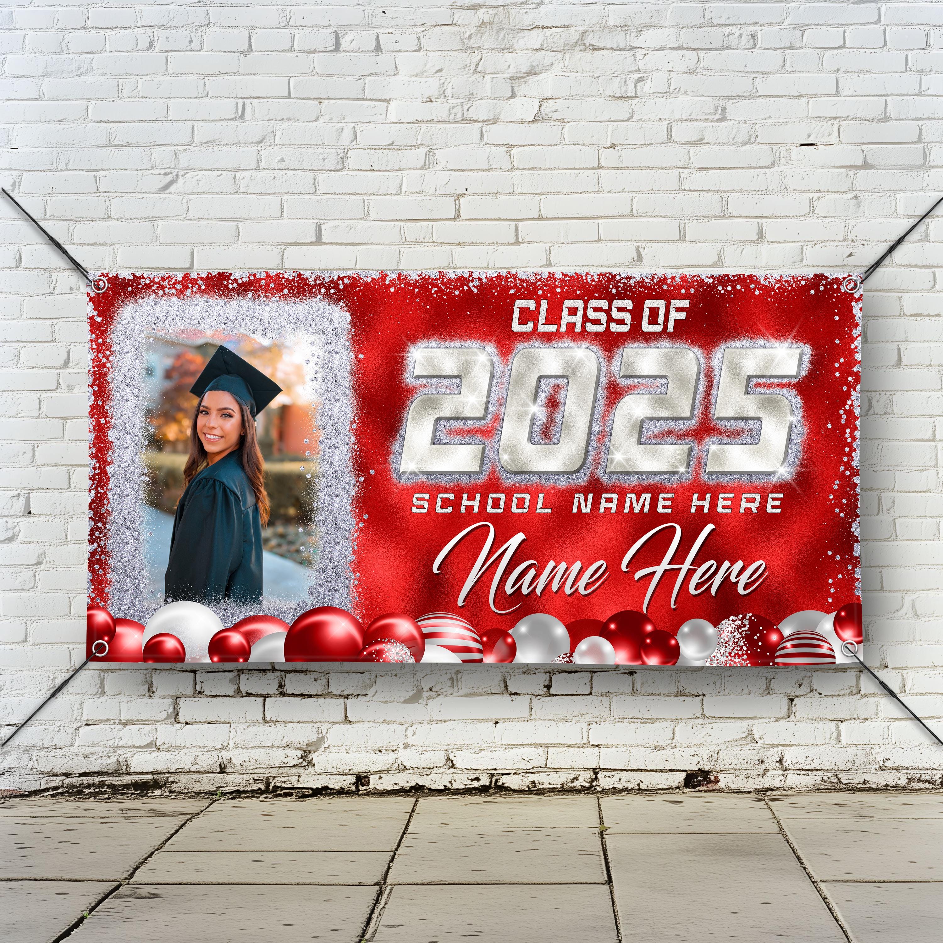 Custom Graduation Banner, Personalized Banner, Class of 2025 Banner ...