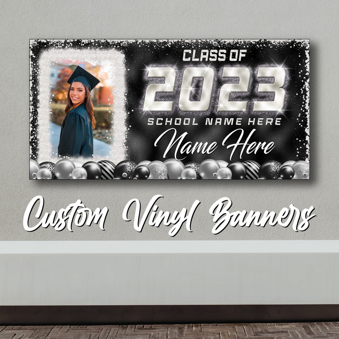Custom Graduation Banner, Personalized Banner, Class of 2023 Banner ...
